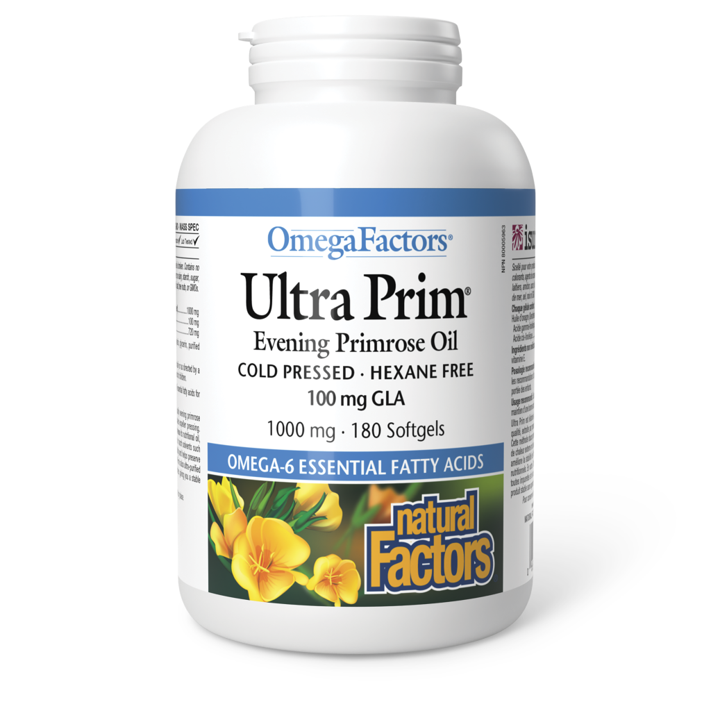 Natural Factors Ultra Prim Evening Primrose Oil 1000 mg 180 Softgels ...