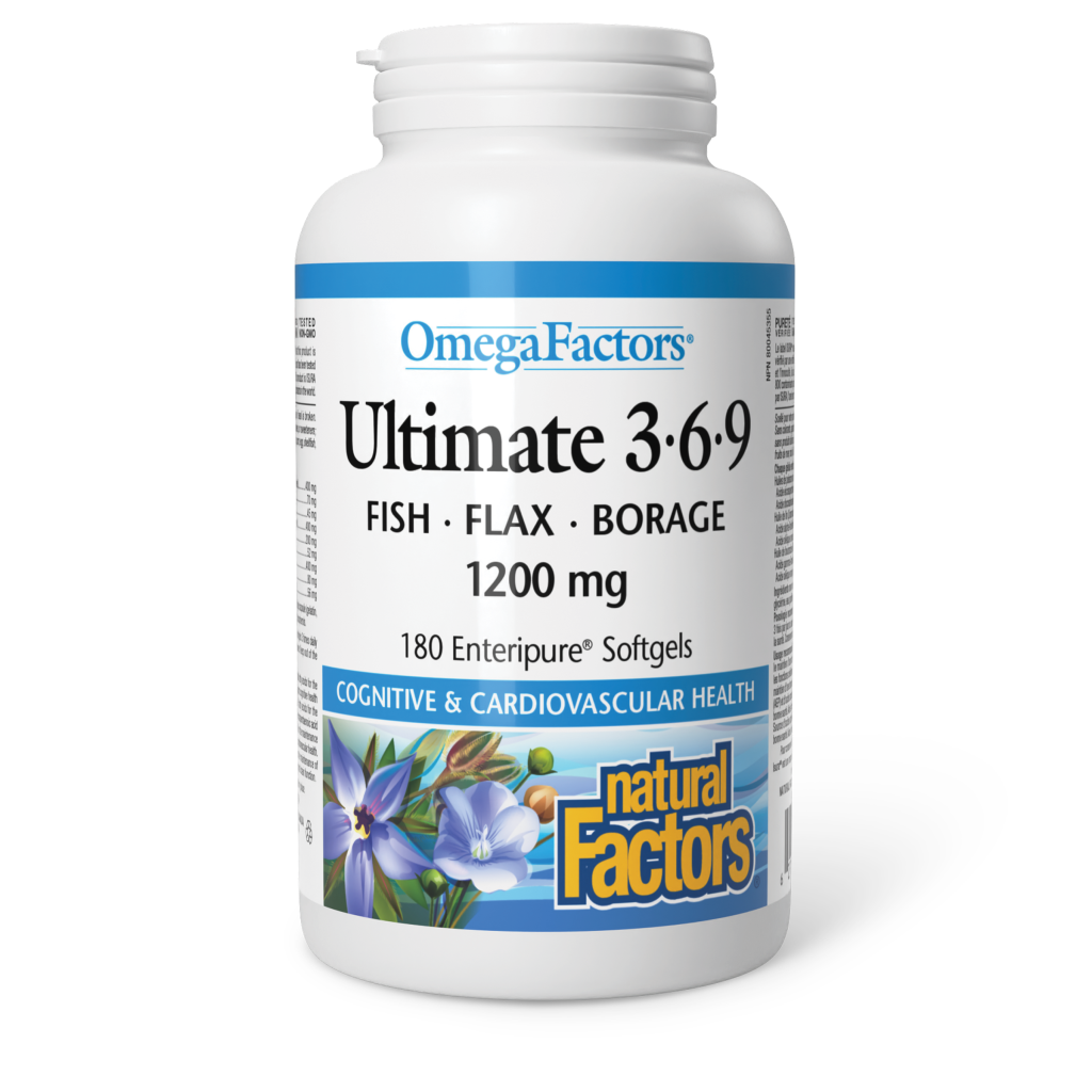 Natural Factors Ultimate 3?6?9 1200 mg 180 Softgels - Nutrition And Beyond